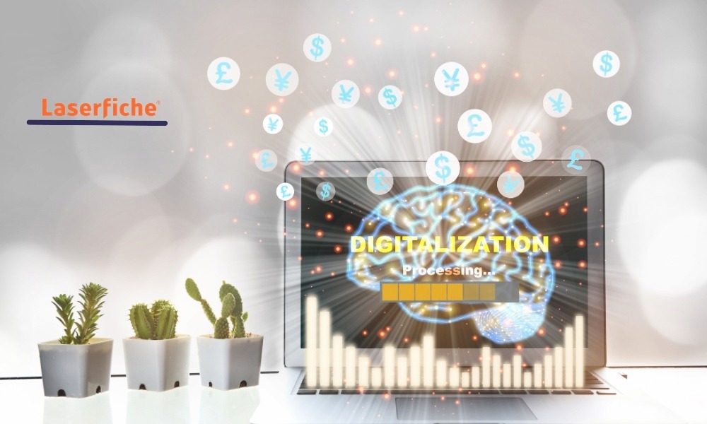 Laserfiche's Taylor Grosso, Alex Matos, and Allison Young